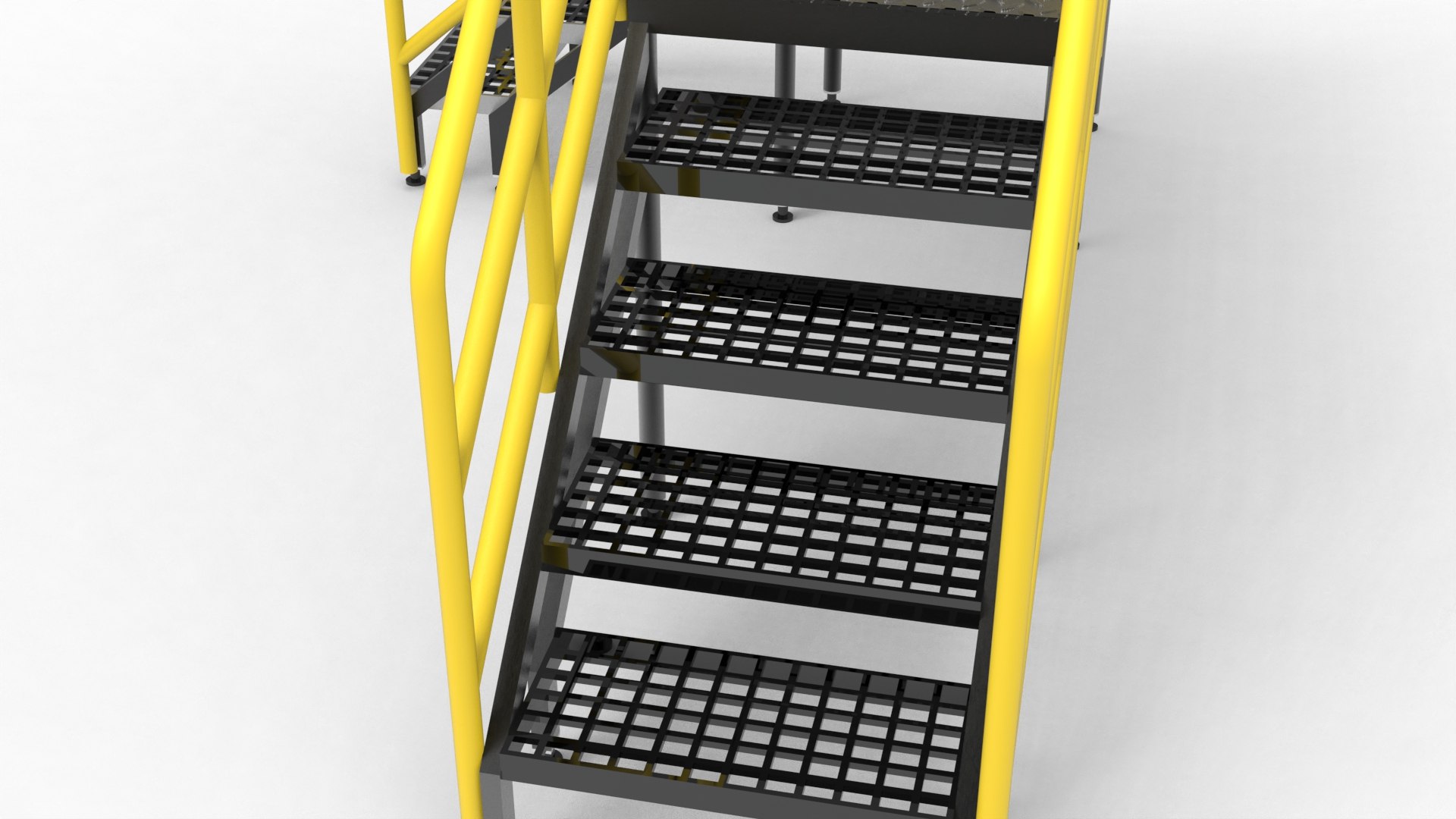 Metal Industrial Stairs Or Industrial Stair Systems Model - TurboSquid ...