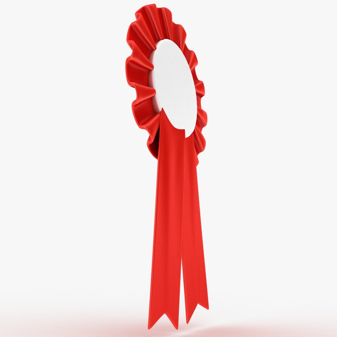 3D Model Realistic Award Ribbon Red - TurboSquid 1215945