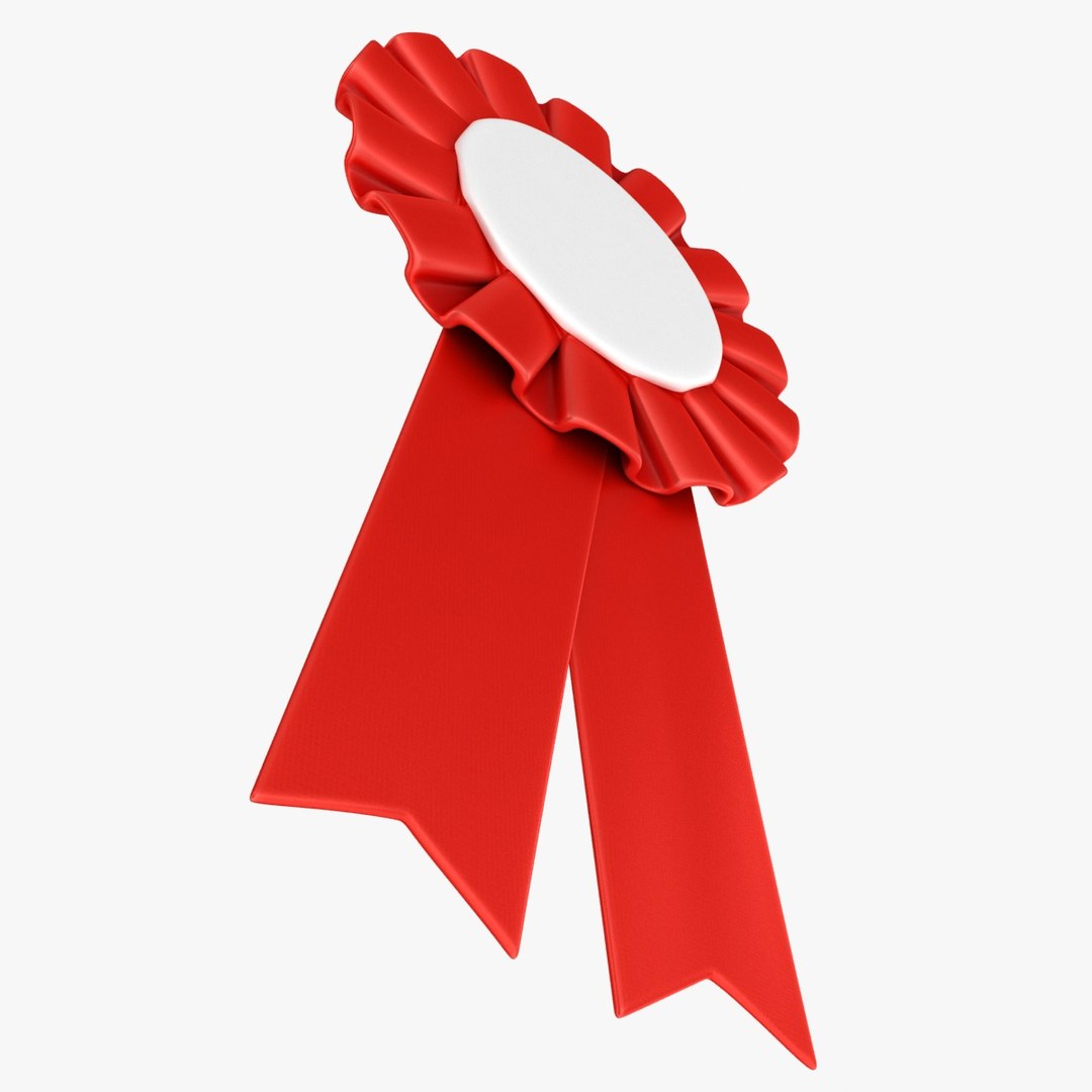 3D Model Realistic Award Ribbon Red - TurboSquid 1215945
