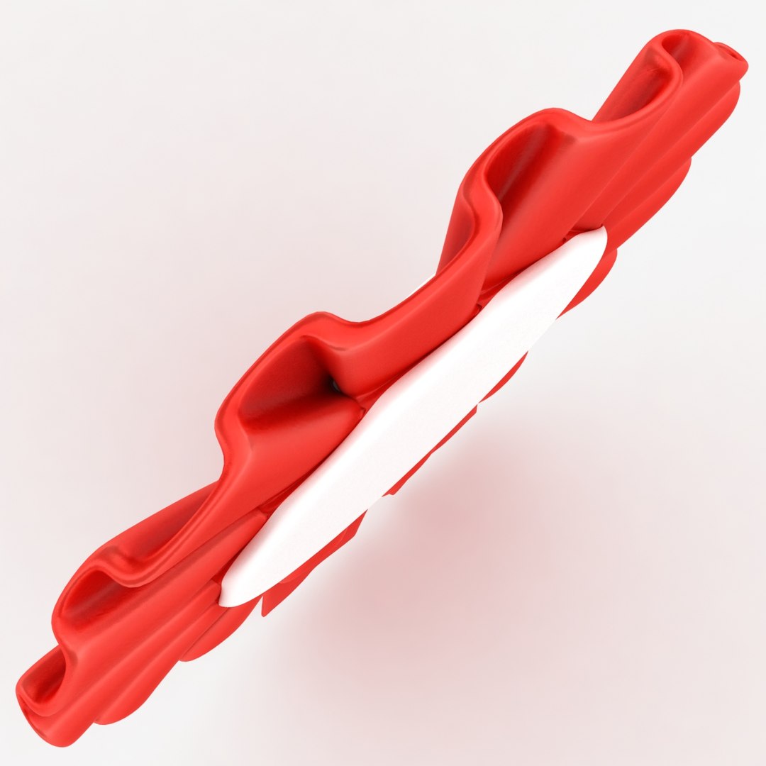 3D Model Realistic Award Ribbon Red - TurboSquid 1215945