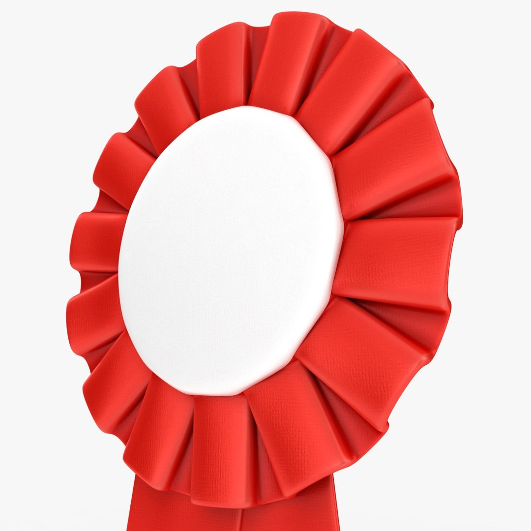 3D Model Realistic Award Ribbon Red - TurboSquid 1215945