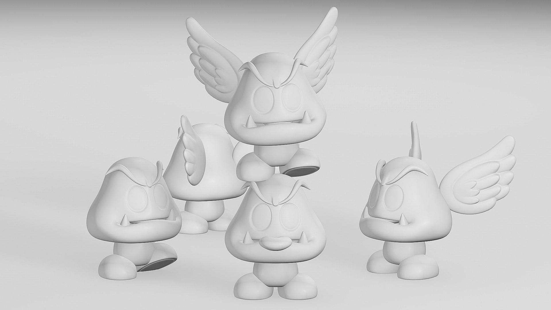 Super Mario Bros Goomba Wings 3D Model - TurboSquid 2066265