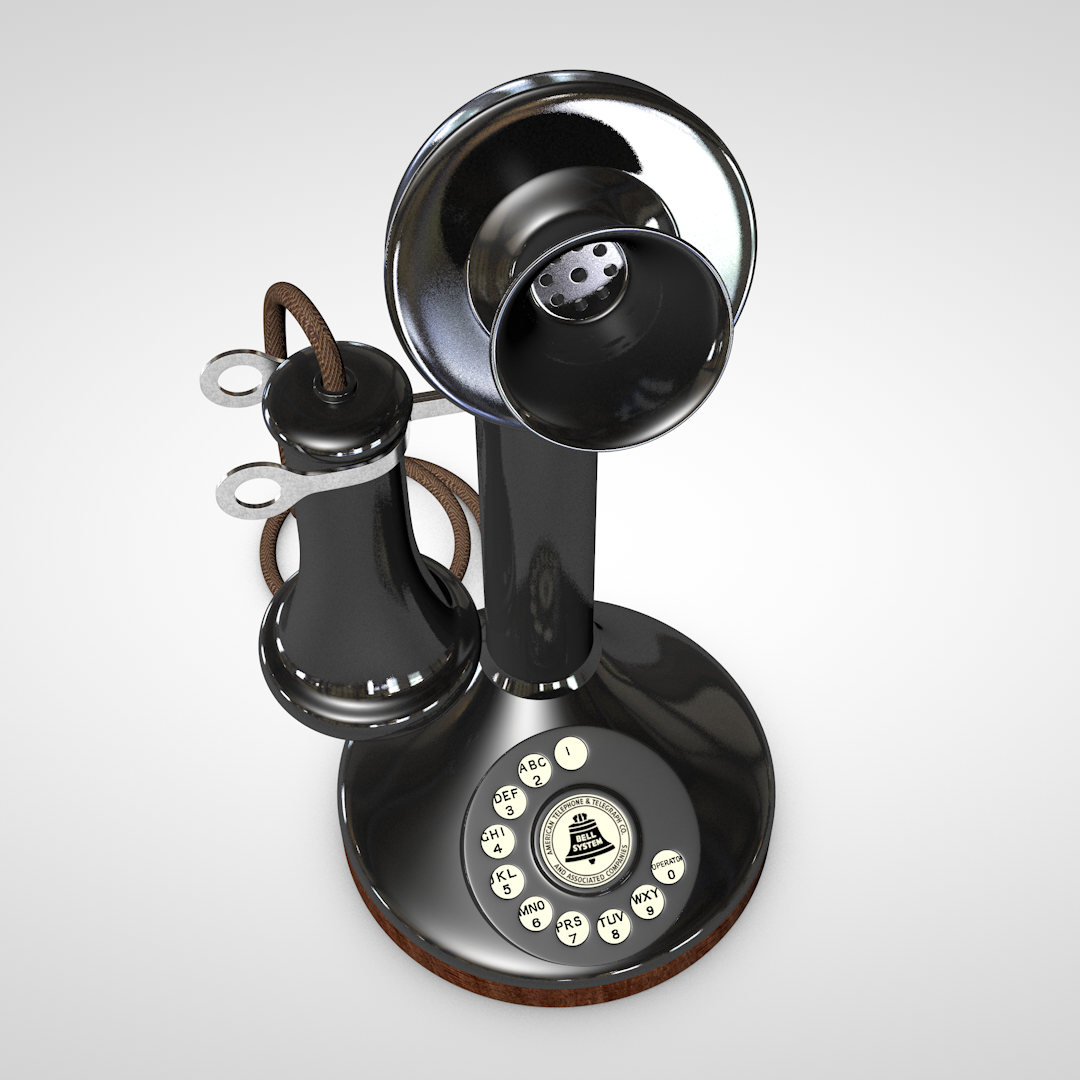 candlestick phone c4d