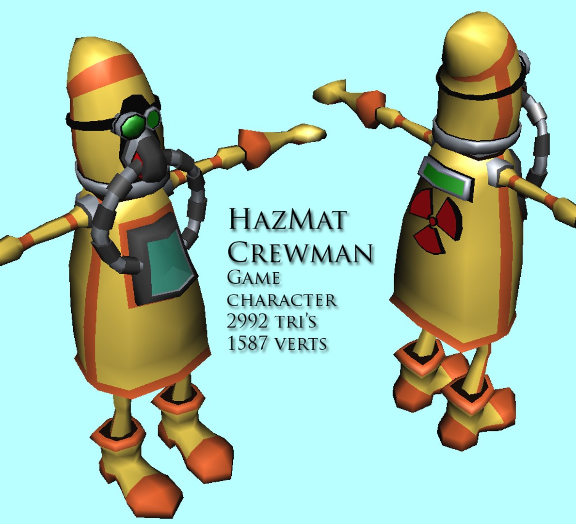 Hazmat Character Workman 3d Obj