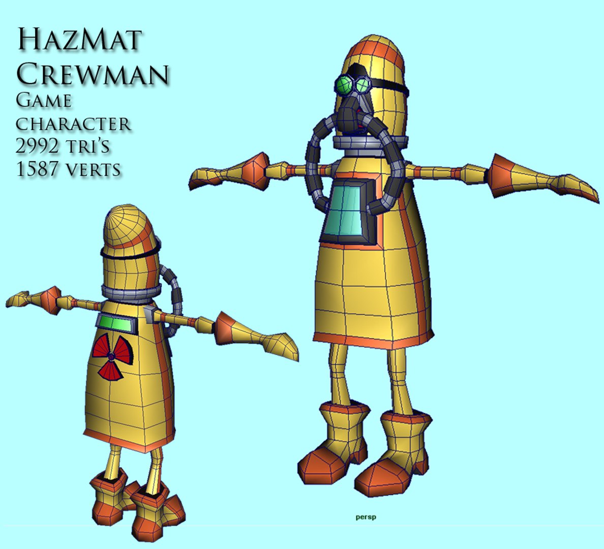 Hazmat Character Workman 3d Obj