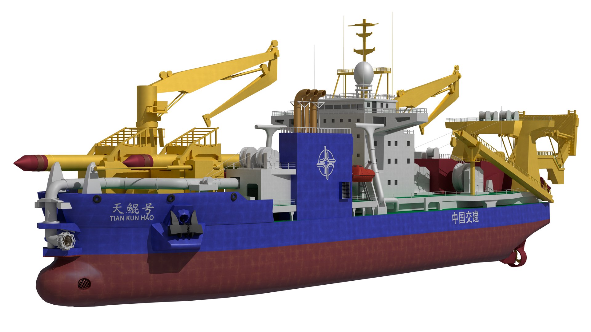 3D Tiankun Heavy-duty Self-propelled Cutter Suction Dredger Model ...
