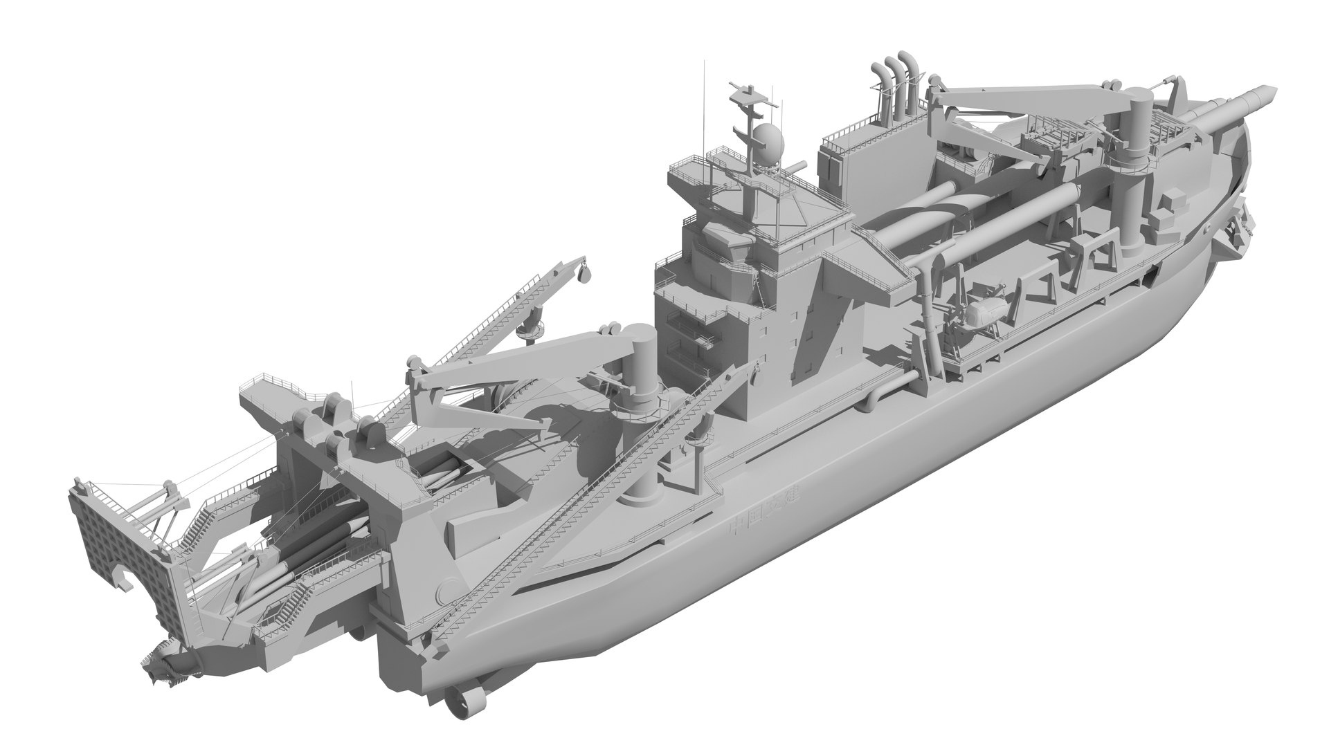 3D Tiankun Heavy-duty Self-propelled Cutter Suction Dredger Model ...