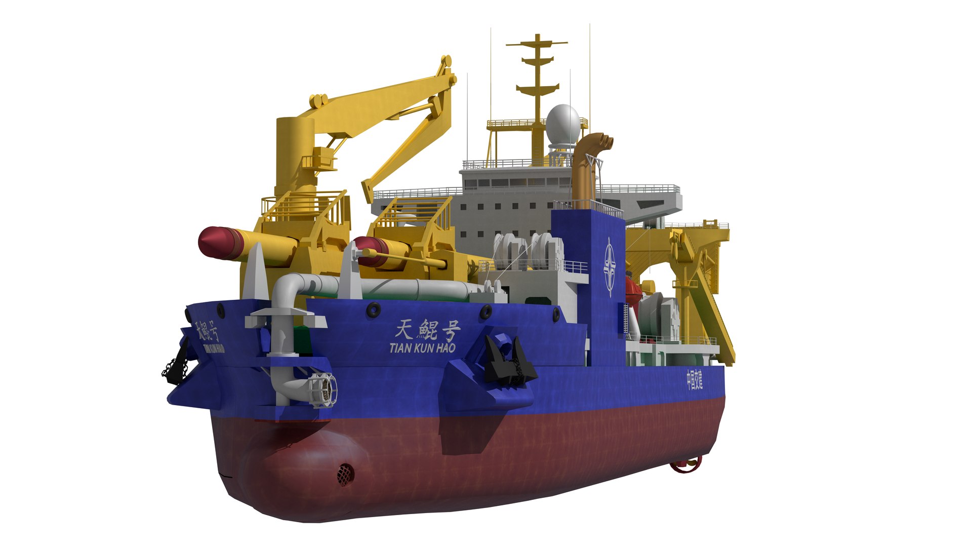 3D Tiankun Heavy-duty Self-propelled Cutter Suction Dredger Model ...