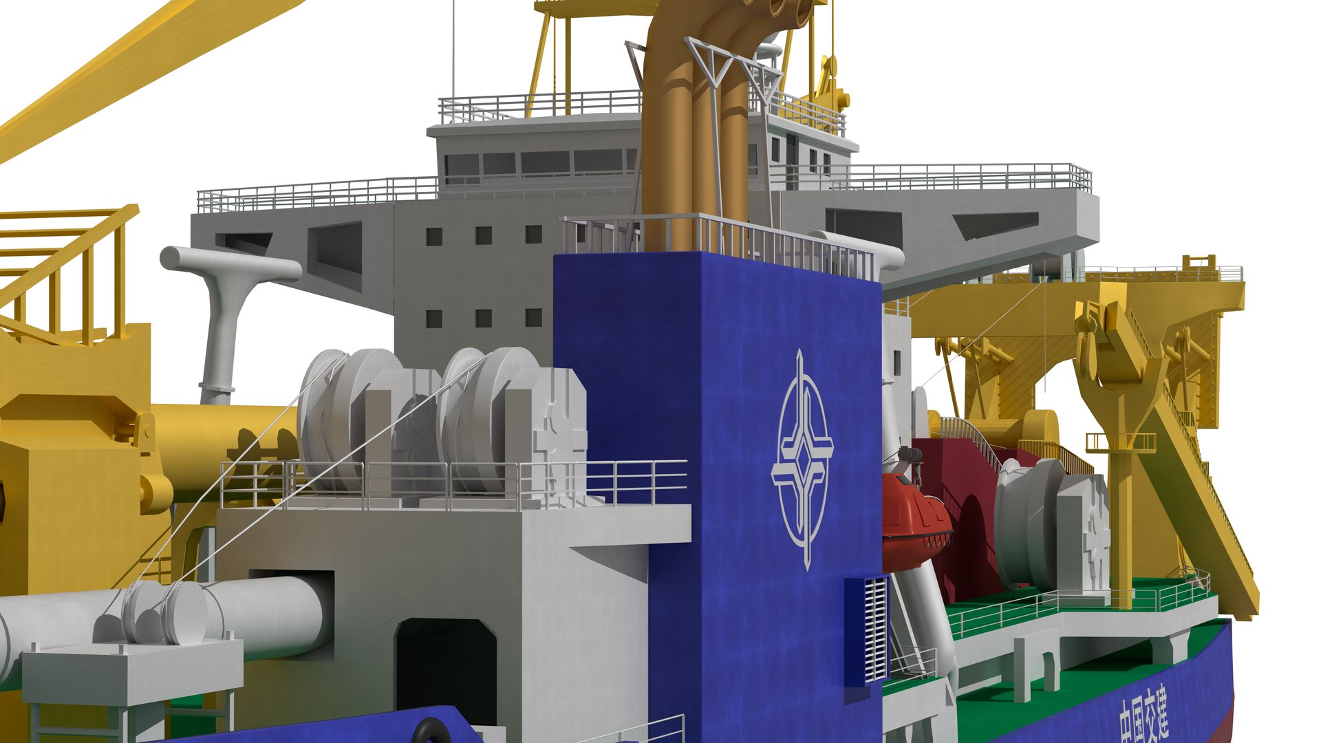 3D Tiankun Heavy-duty Self-propelled Cutter Suction Dredger Model ...