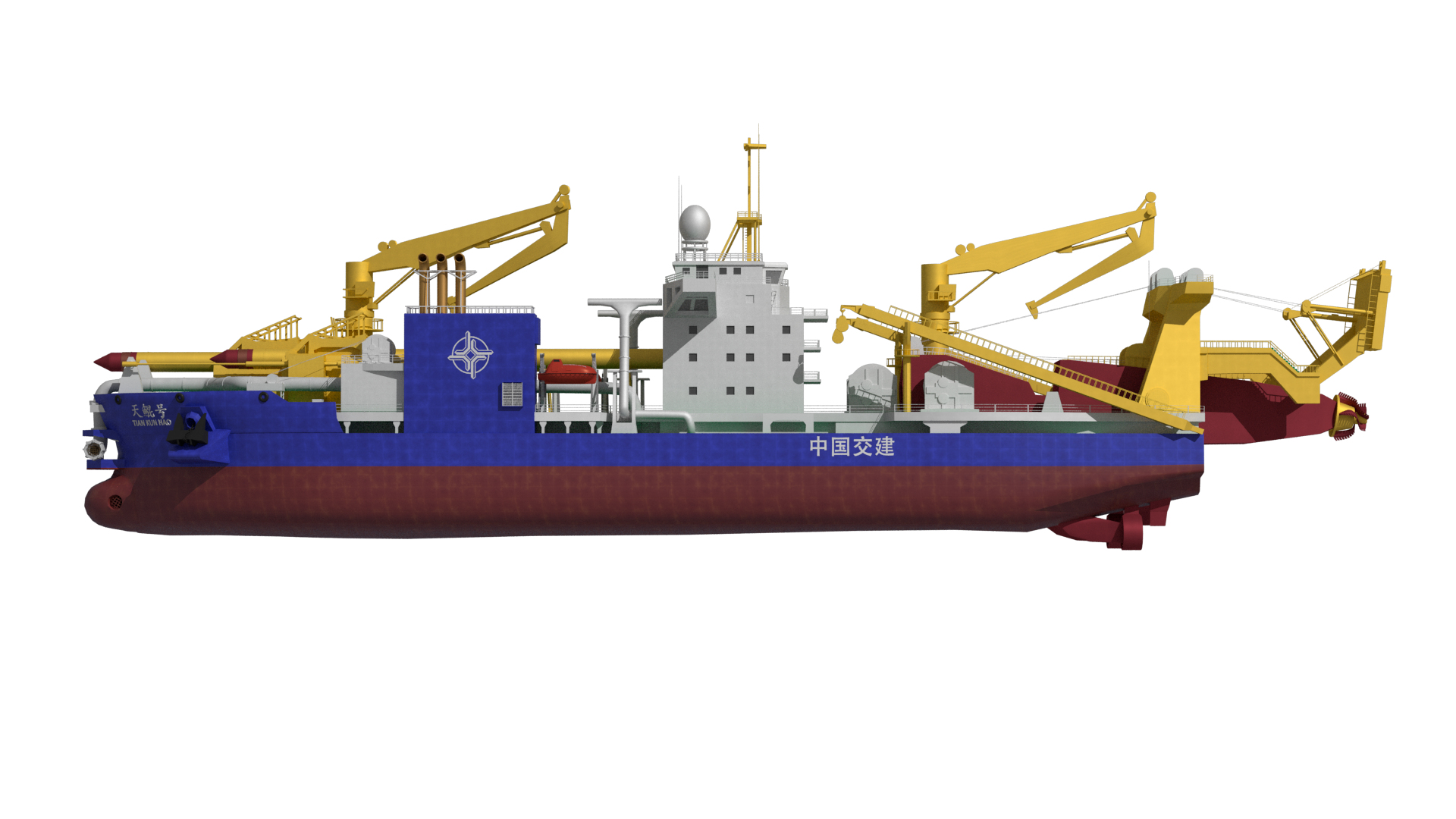 3D Tiankun Heavy-duty Self-propelled Cutter Suction Dredger Model ...