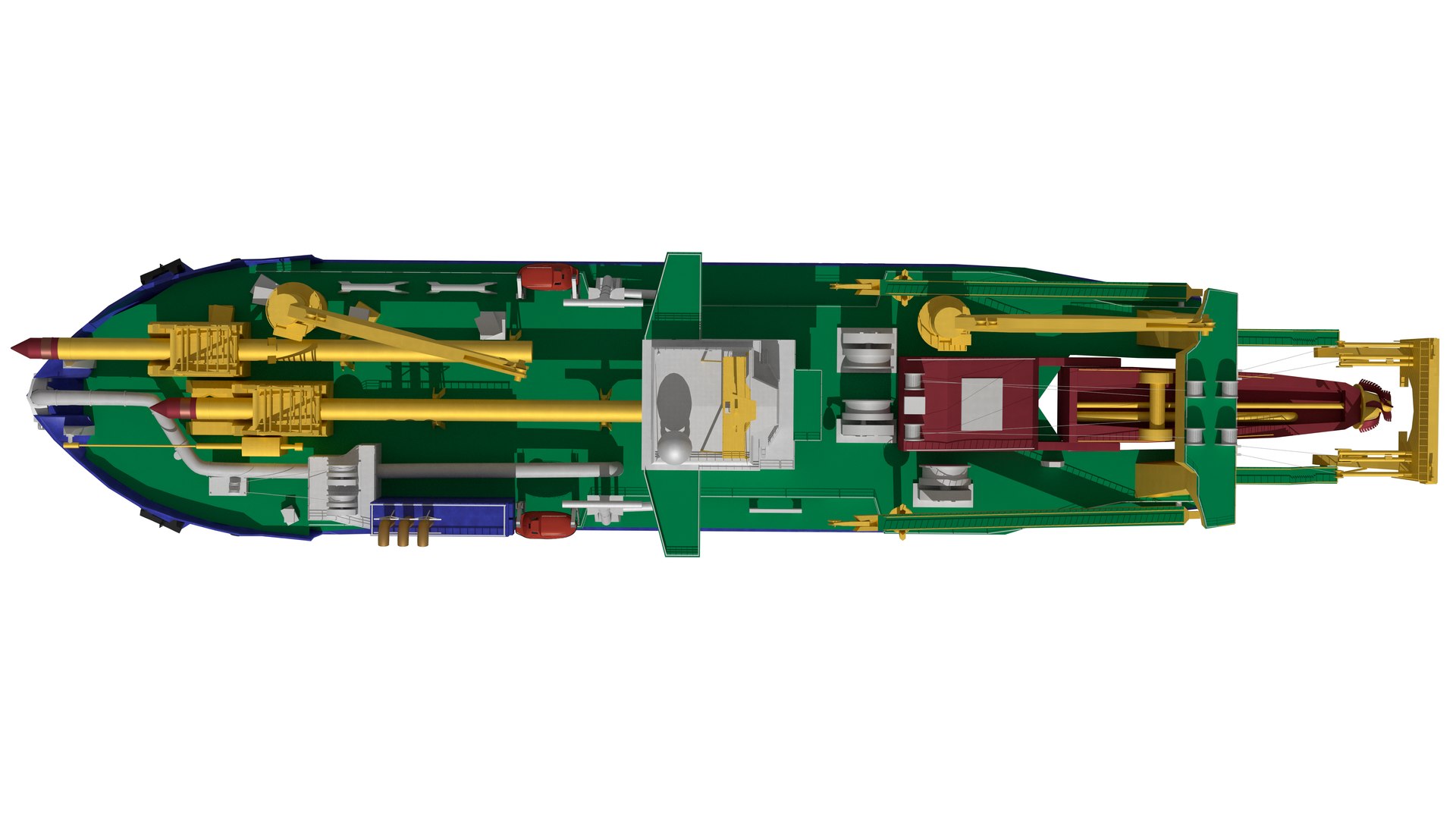 3D Tiankun Heavy-duty Self-propelled Cutter Suction Dredger Model ...