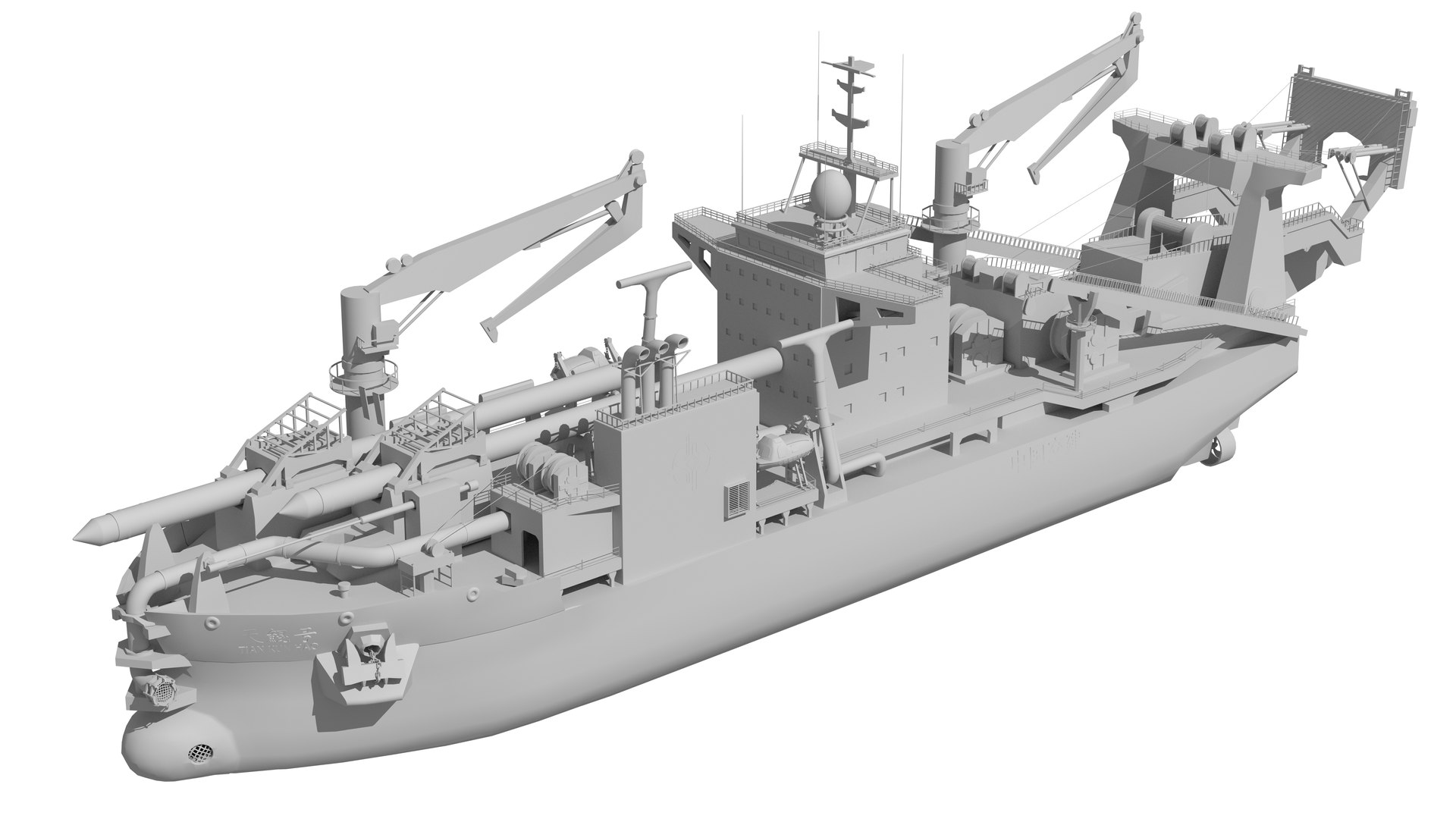 3D Tiankun Heavy-duty Self-propelled Cutter Suction Dredger Model ...