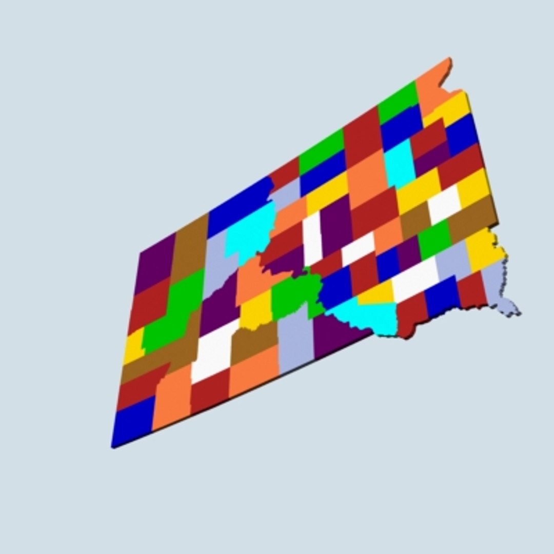 3d Model State Counties