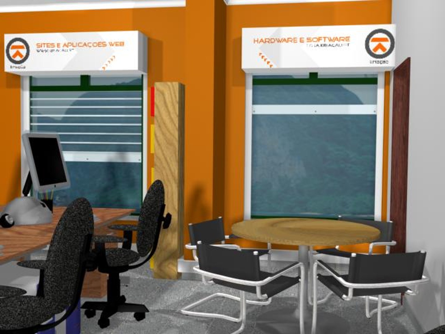 web design office 3d model