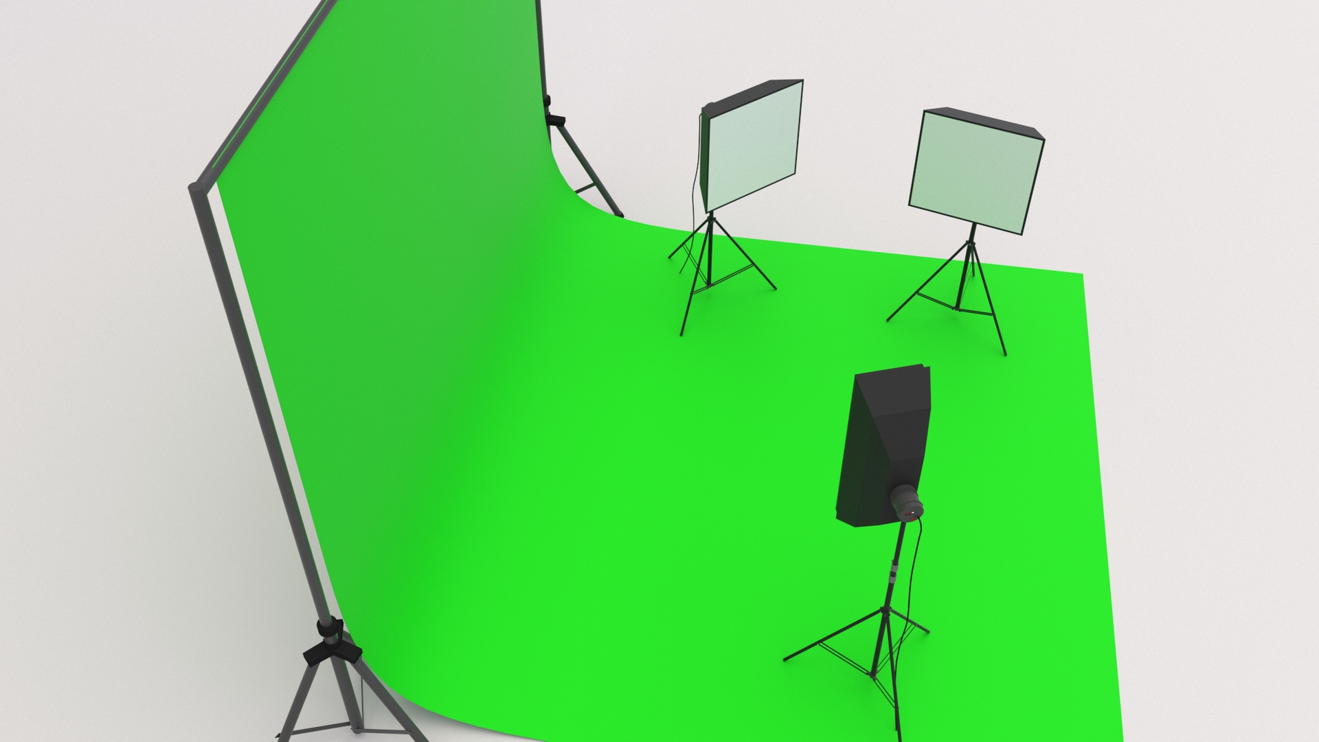 3D Photo Studio Softbox with Green Screen - TurboSquid 1749415