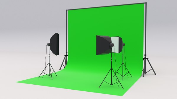 3D Photo Studio Softbox with Green Screen - TurboSquid 1749415