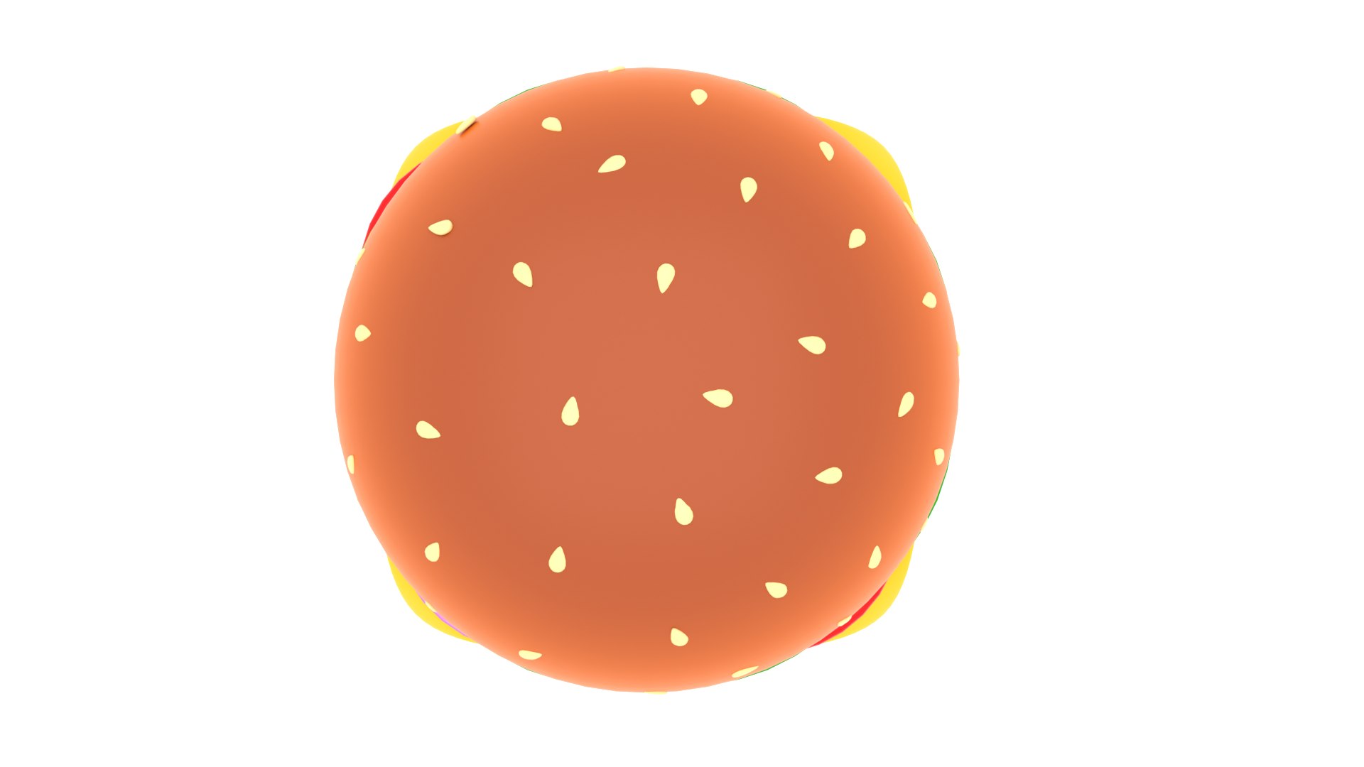 3D Cartoon Cheeseburger - TurboSquid 2262307