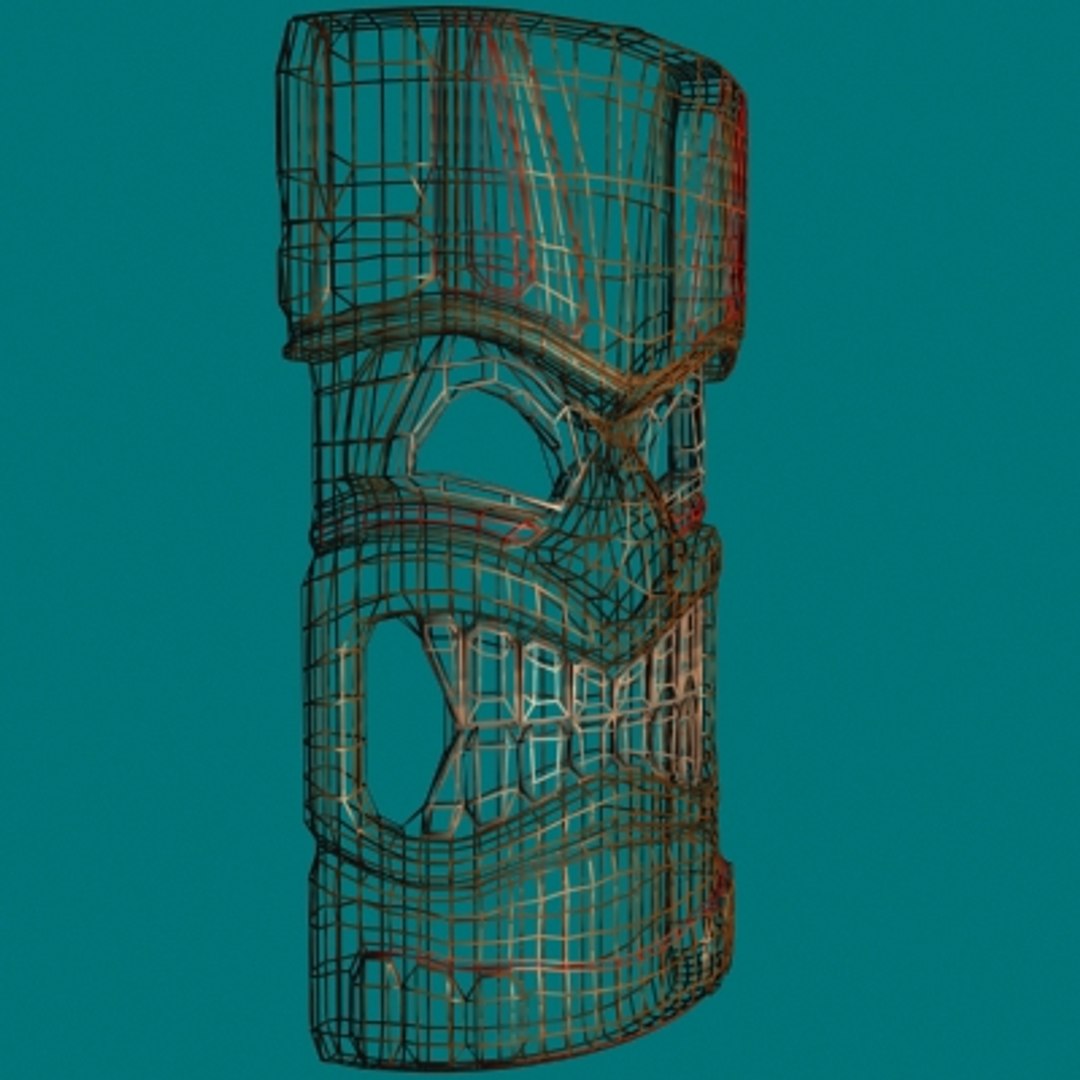Hawaiian Tiki Mask Ocean 3d Model