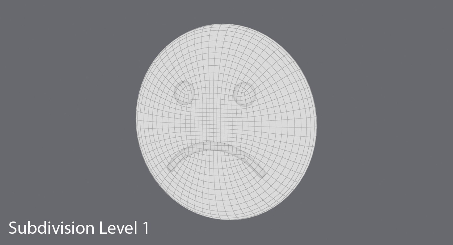 3d Model Of Sad Face