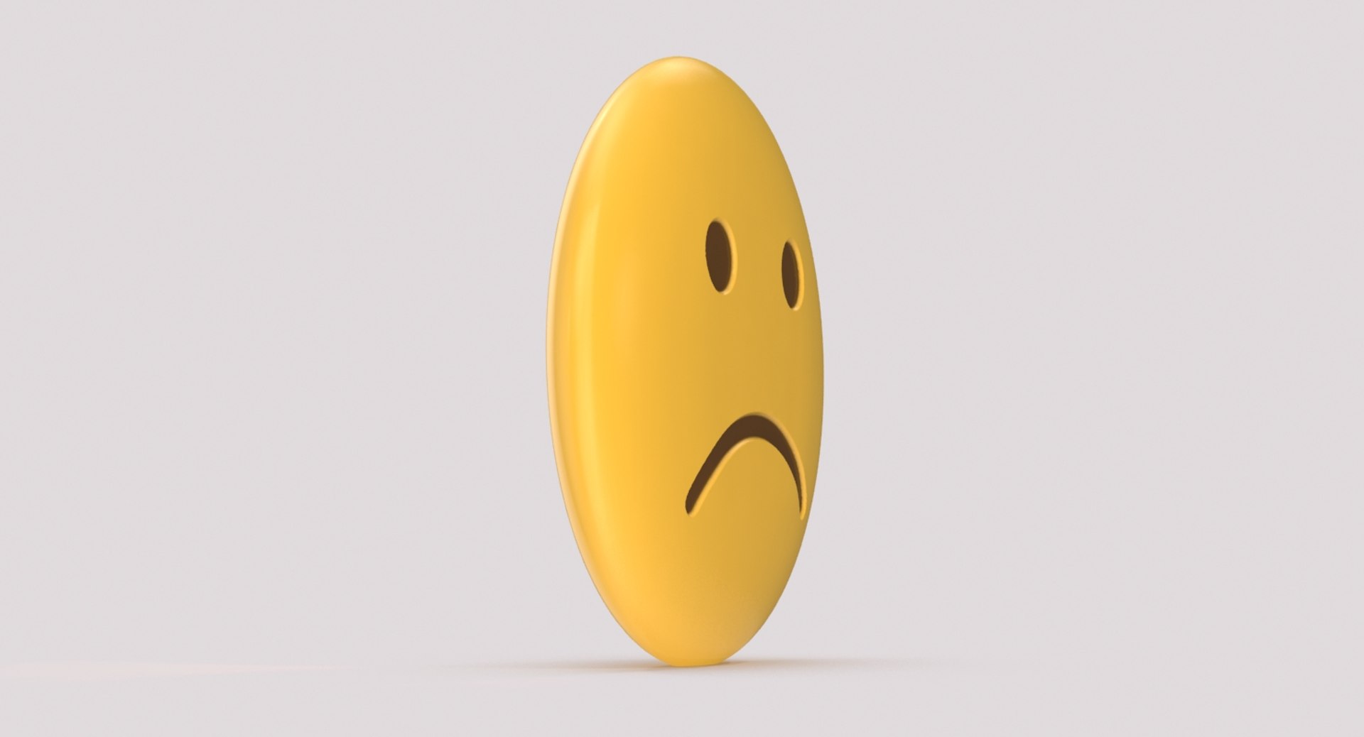 3d Model Of Sad Face