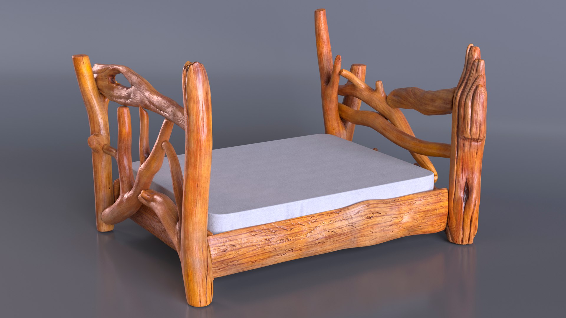 Log Bed Varnished 3D Model - TurboSquid 2159245
