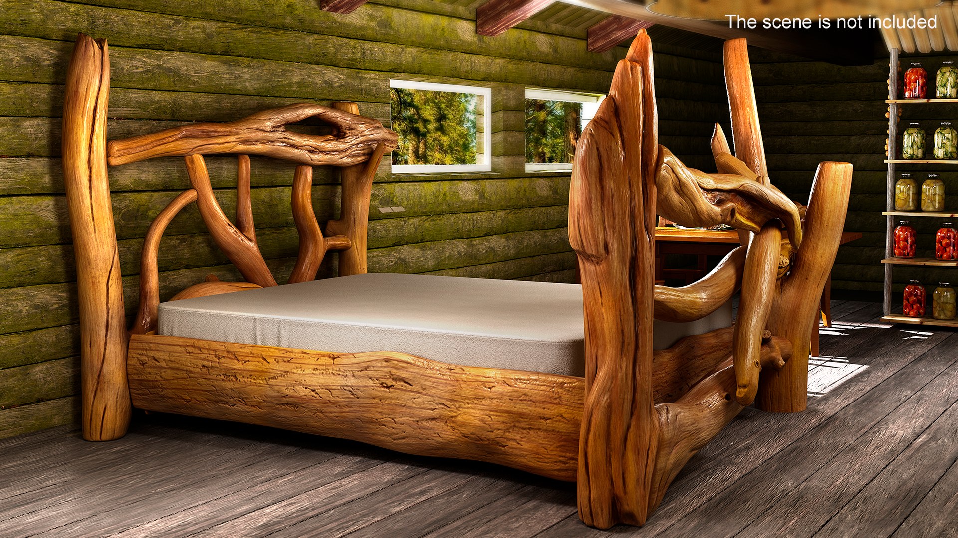 Log Bed Varnished 3D Model - TurboSquid 2159245