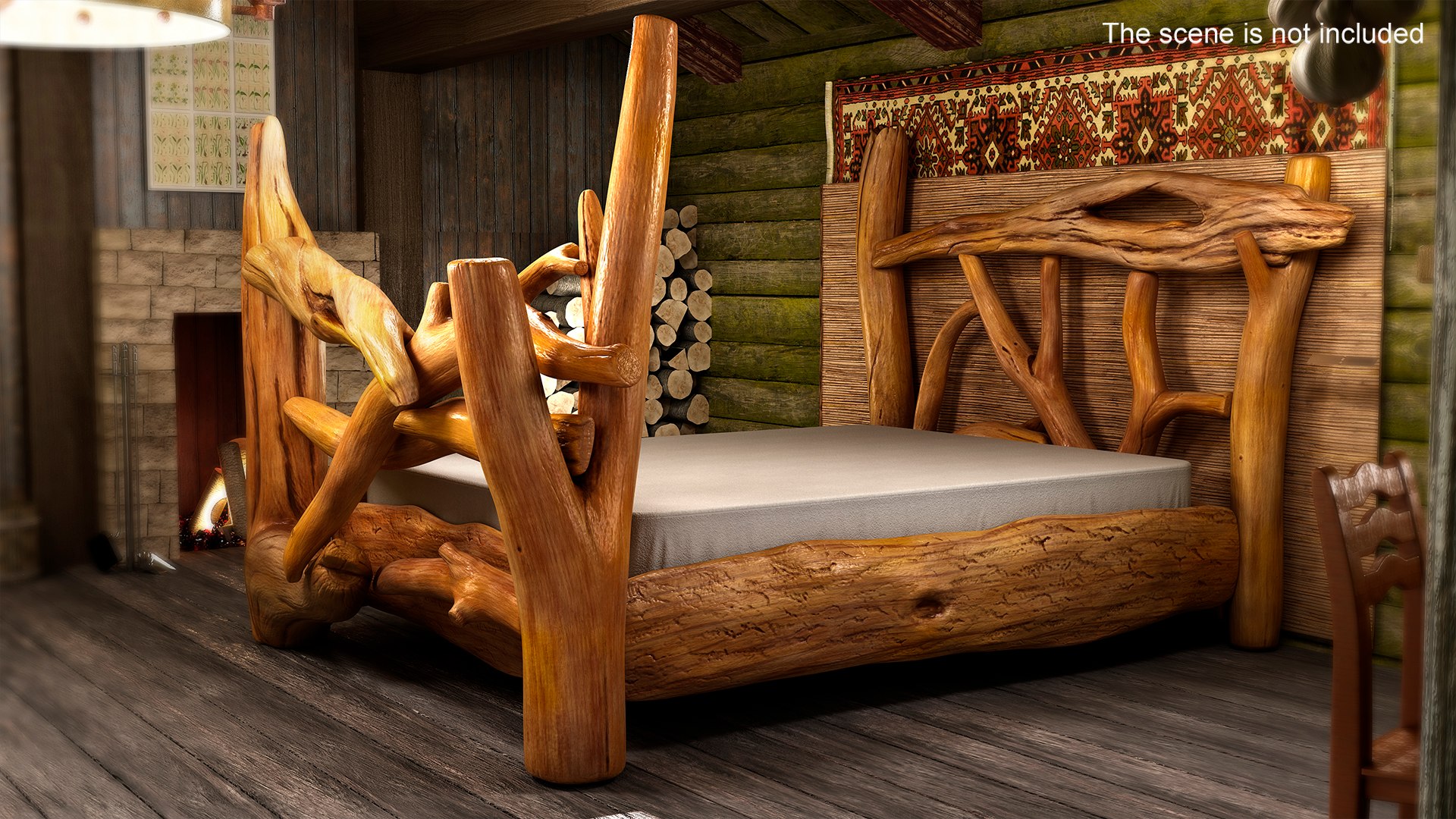 Log Bed Varnished 3D Model - TurboSquid 2159245