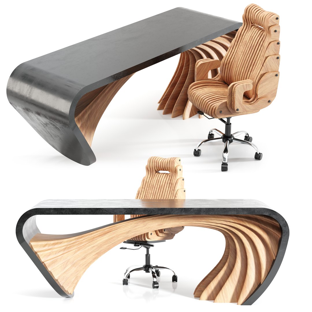 Parametric Office Furniture Set 3D Model - TurboSquid 2300975