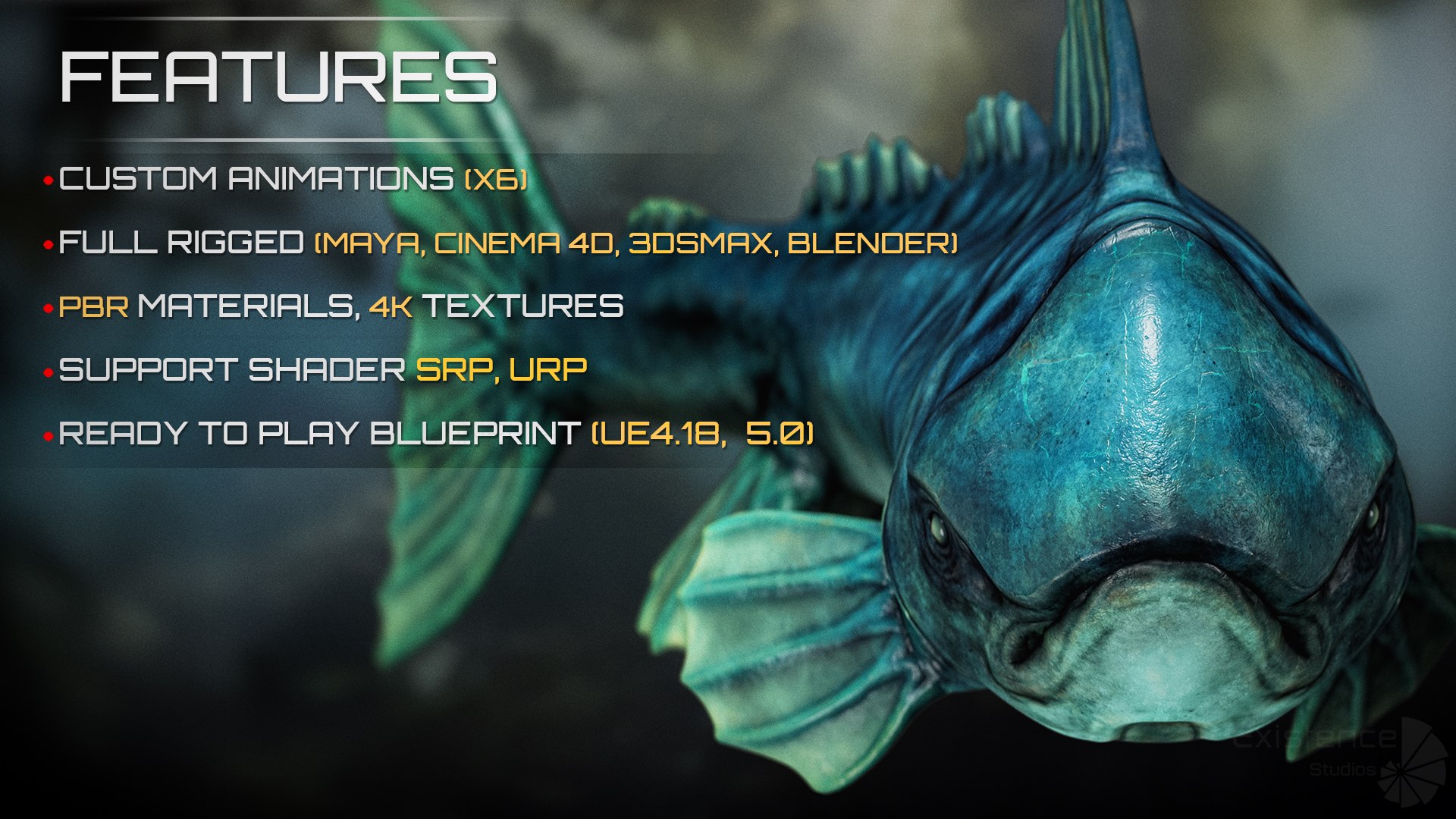 Fantasy Fish 03- Aqua Life - Underwater Creature - 30 3D Model ...