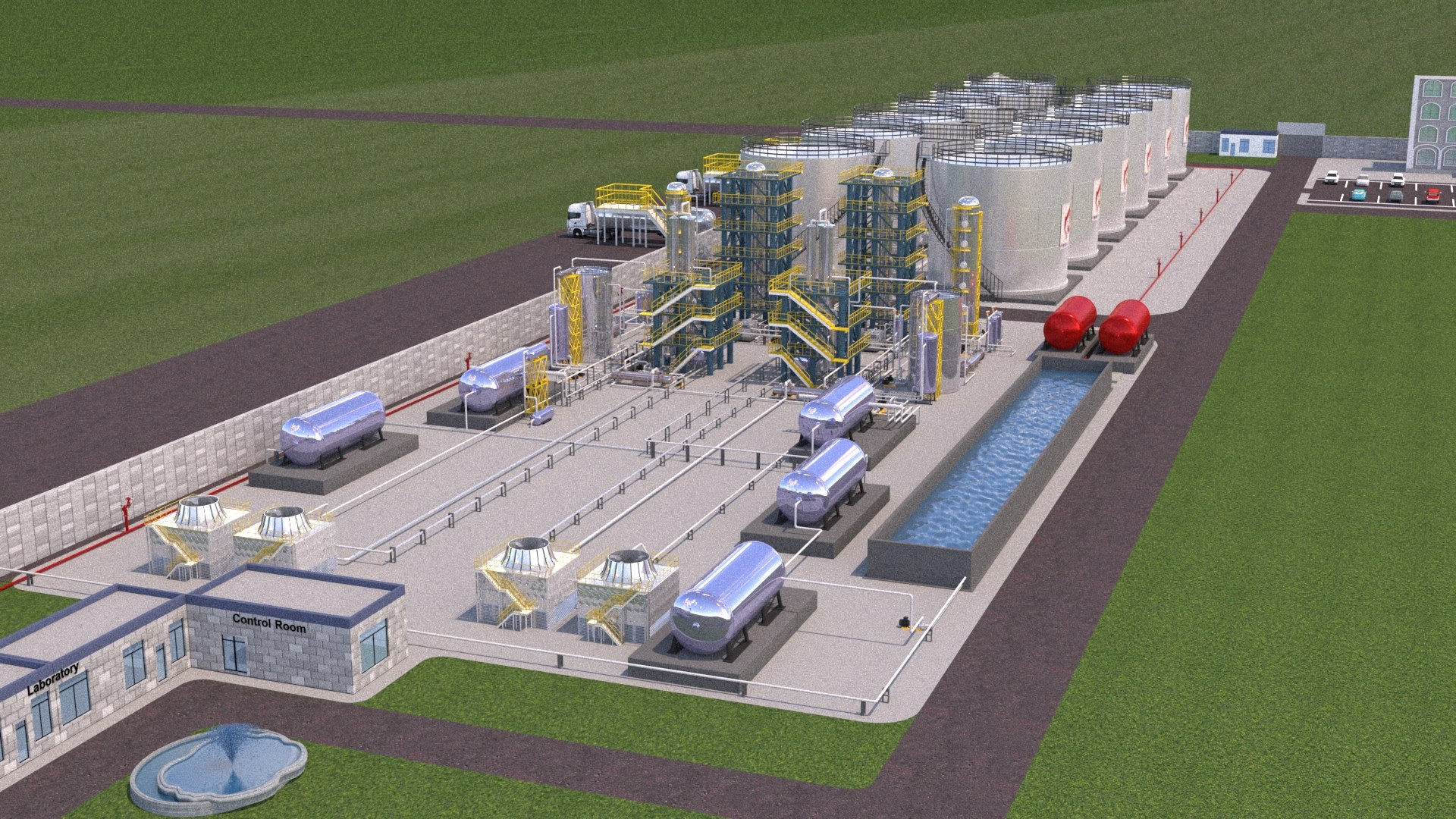Chemical Plant for engineering design 3D - TurboSquid 2044942