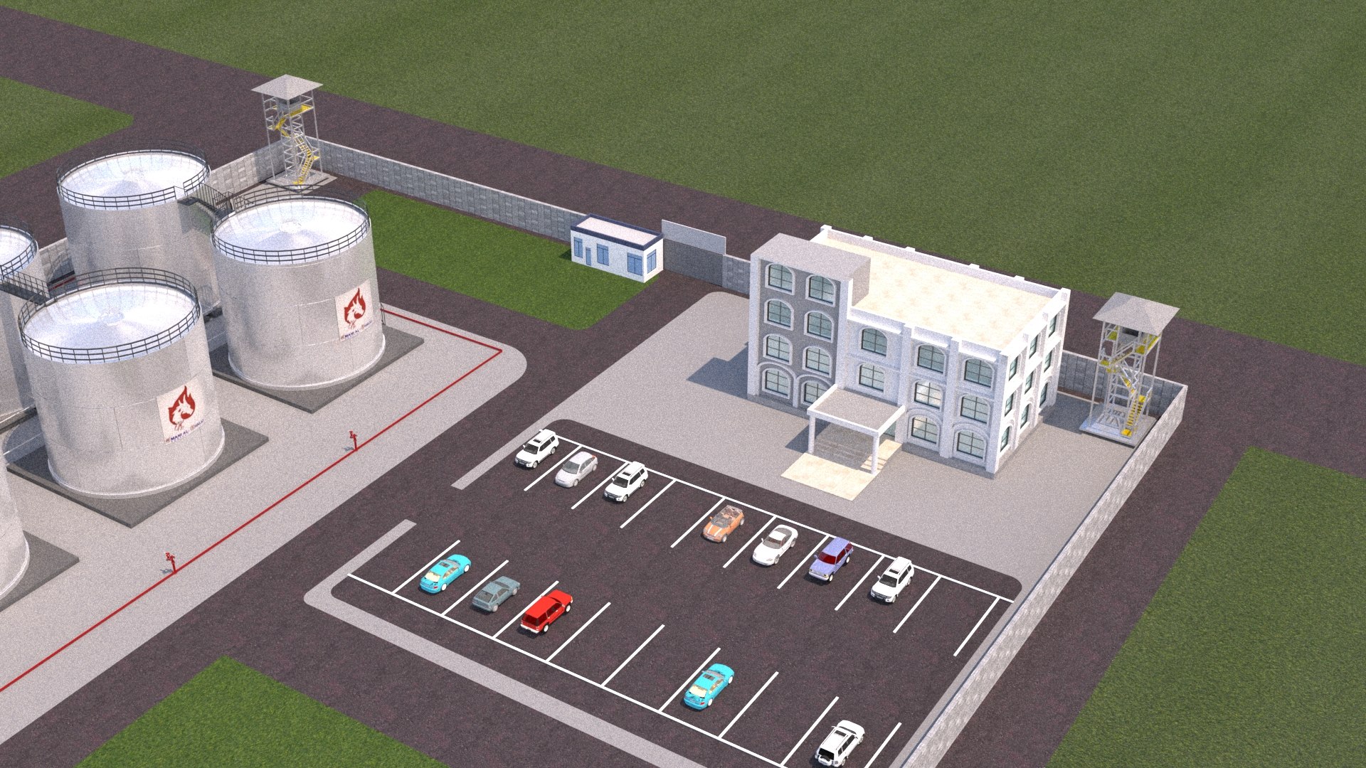 Chemical Plant for engineering design 3D - TurboSquid 2044942