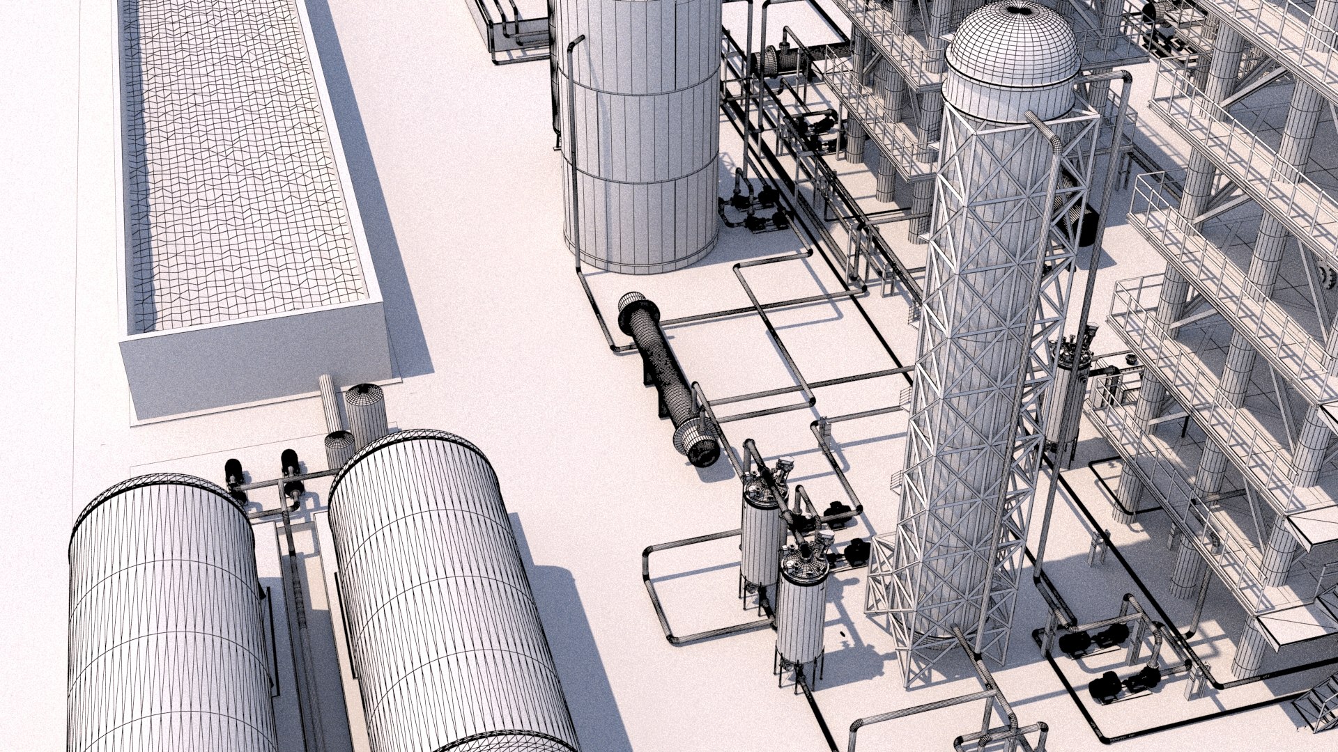 Chemical Plant for engineering design 3D - TurboSquid 2044942