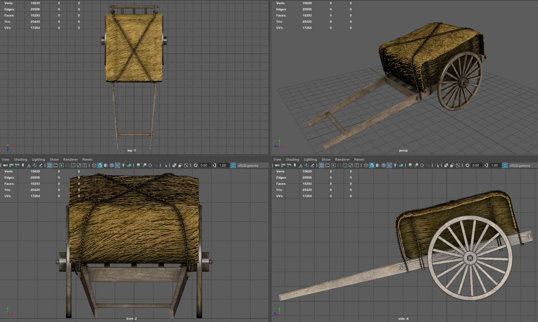 3D Model Feudal Japanese Cart - TurboSquid 1856023