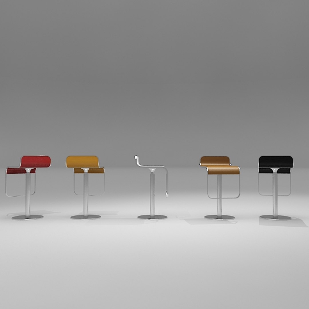 Lem Piston Bar Stool 3d Model