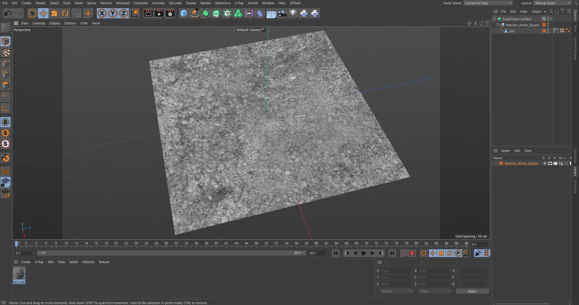 3D Realistic Ashes Square - TurboSquid 2373280