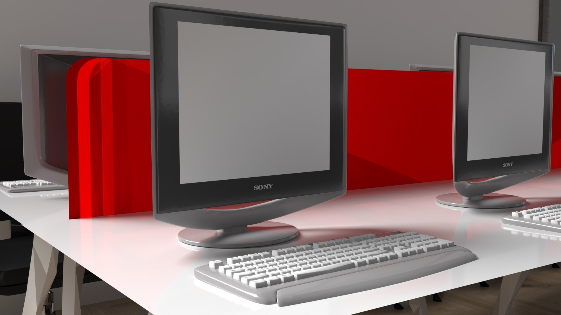 PC Training Classroom 3D Model - TurboSquid 2059018