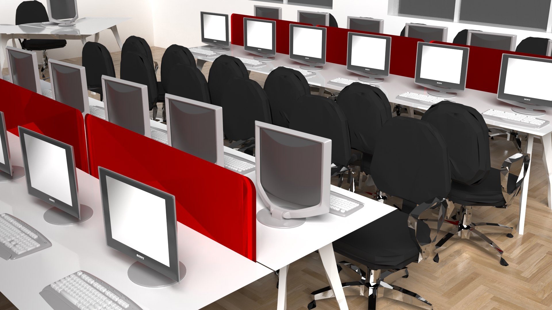 PC Training Classroom 3D Model - TurboSquid 2059018
