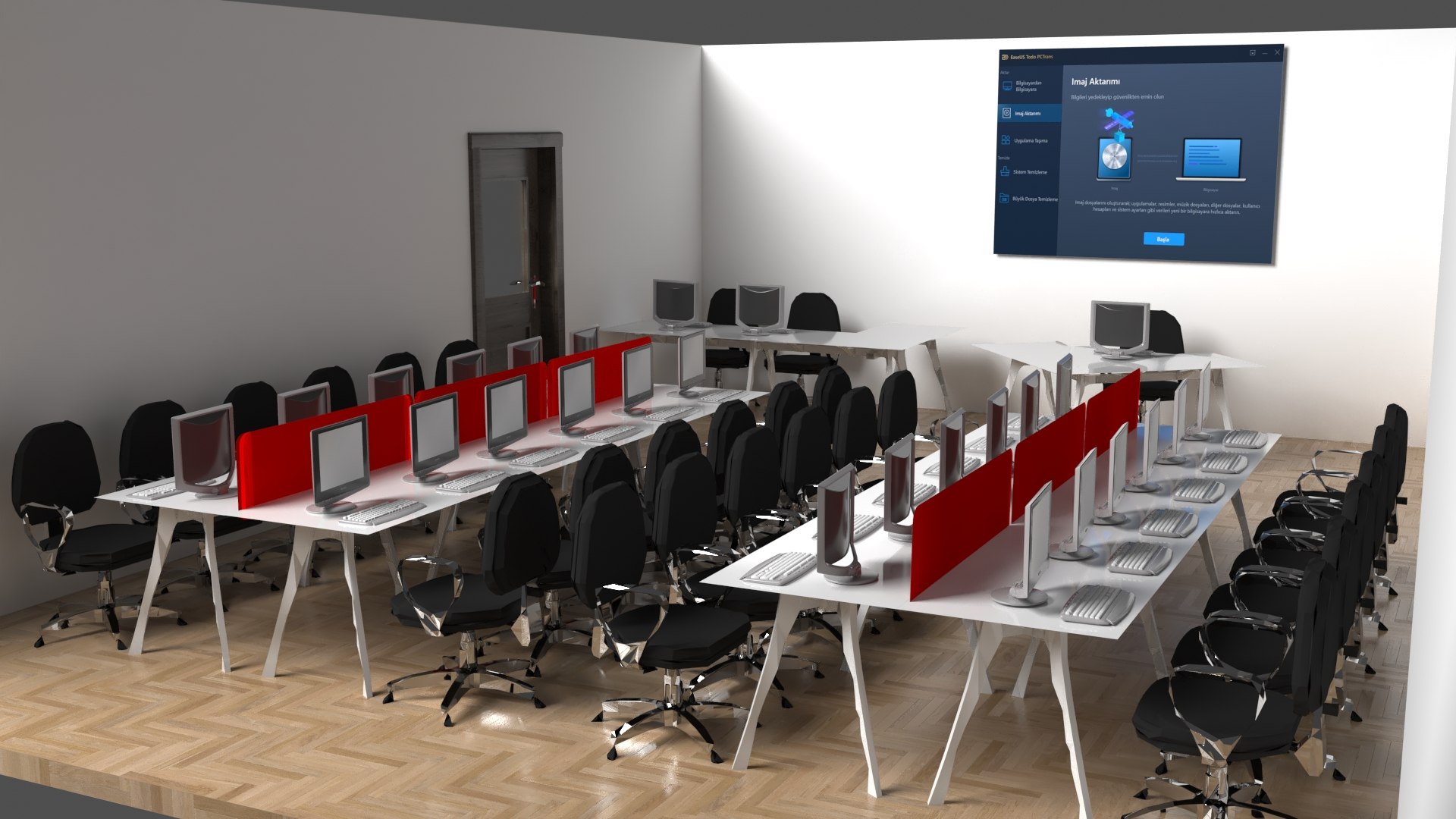 PC Training Classroom 3D Model - TurboSquid 2059018