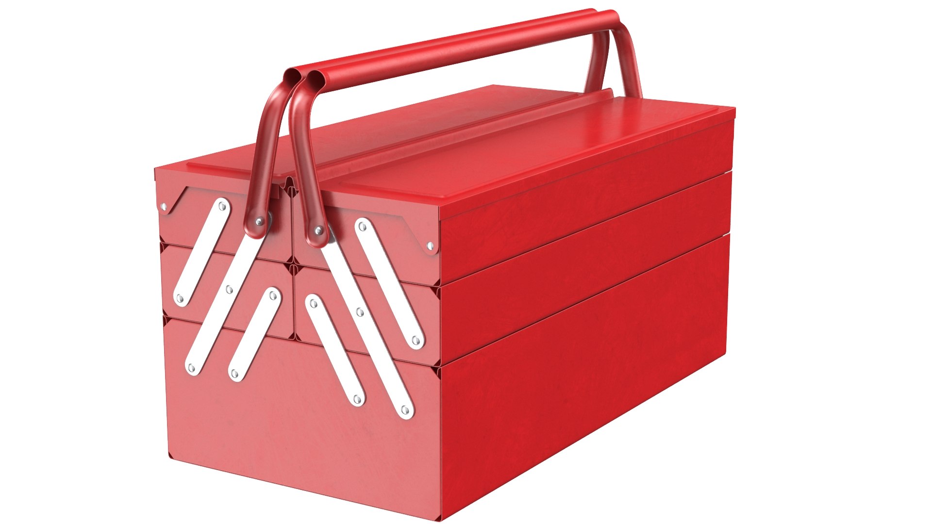 3D Detailed Red Toolbox Opened And Closed Model - TurboSquid 2150351