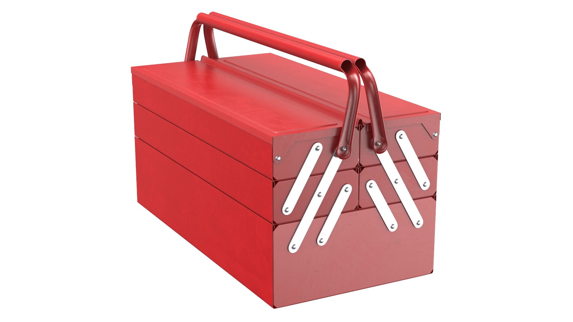 3D Detailed Red Toolbox Opened And Closed Model - TurboSquid 2150351