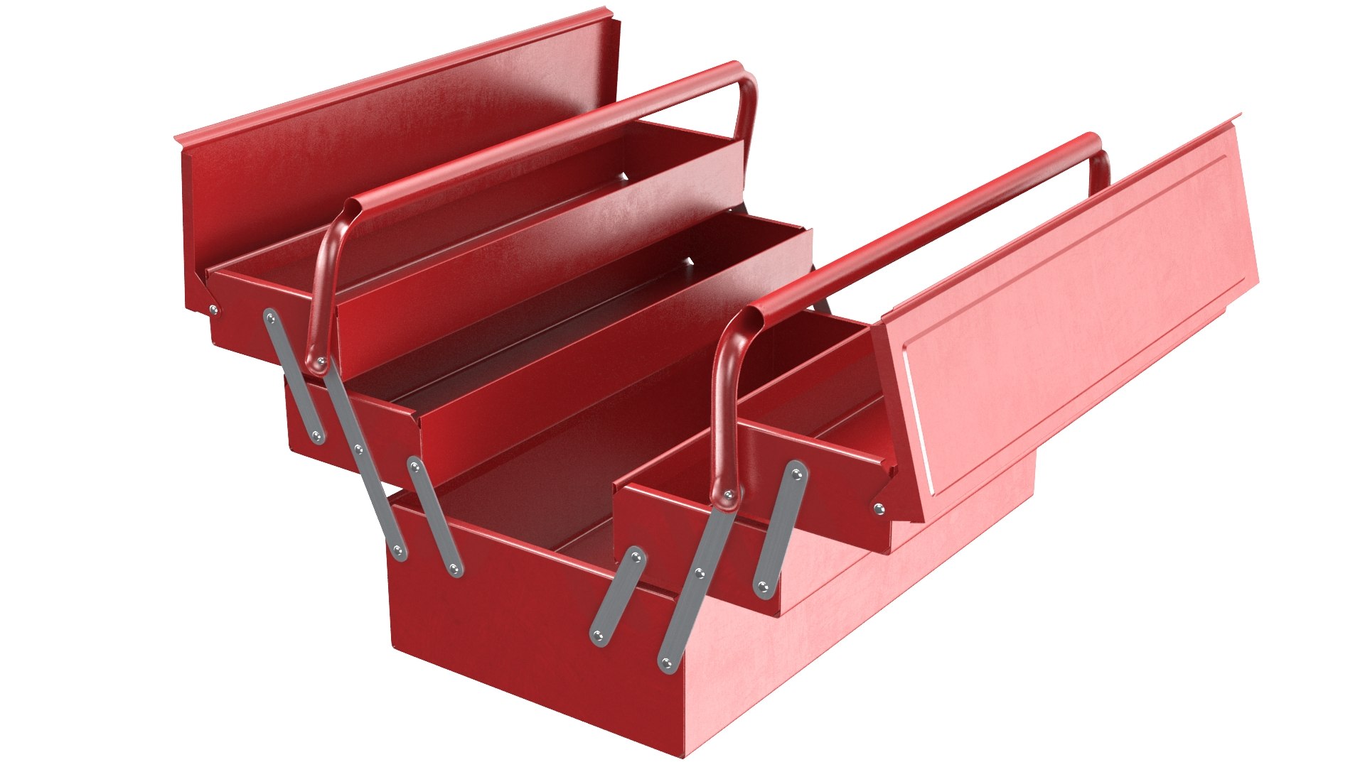 3D Detailed Red Toolbox Opened And Closed Model - TurboSquid 2150351