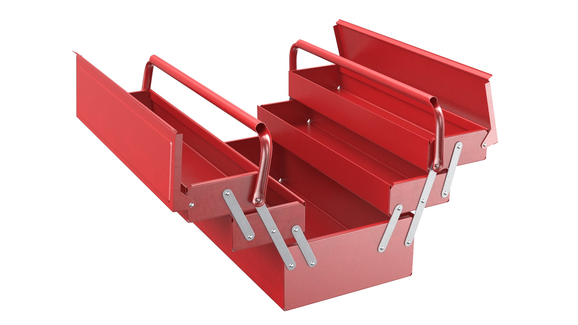 3D Detailed Red Toolbox Opened And Closed Model - TurboSquid 2150351