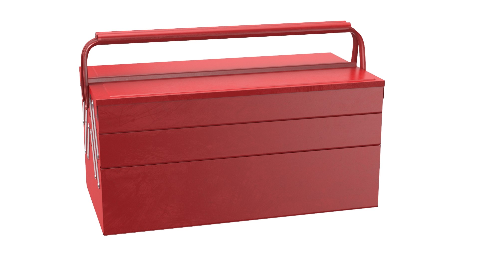 3D Detailed Red Toolbox Opened And Closed Model - TurboSquid 2150351