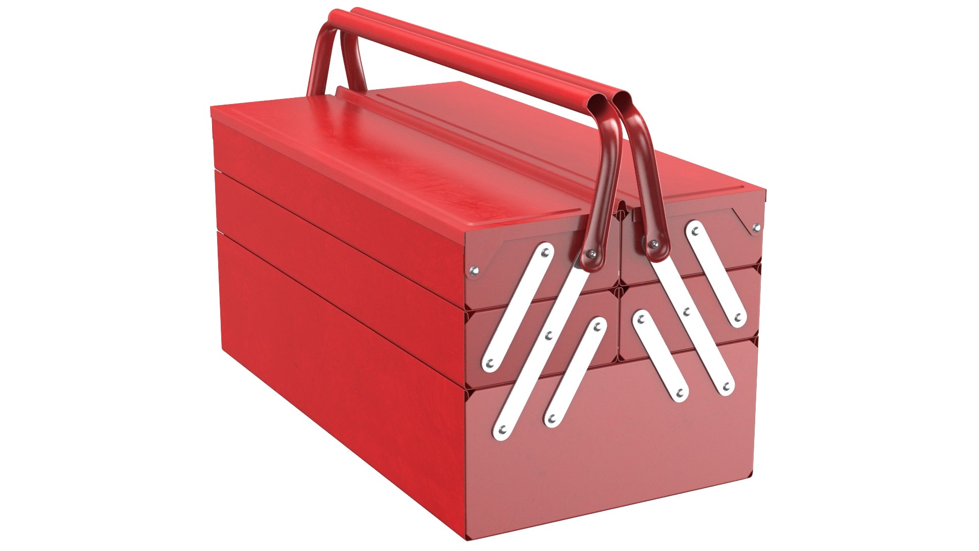 3D Detailed Red Toolbox Opened And Closed Model - TurboSquid 2150351