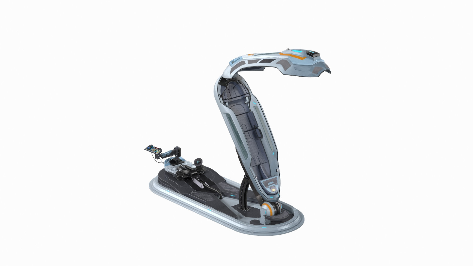 Sci Fi Hibernation Pod With Control Panel 3D Model - TurboSquid 1738489