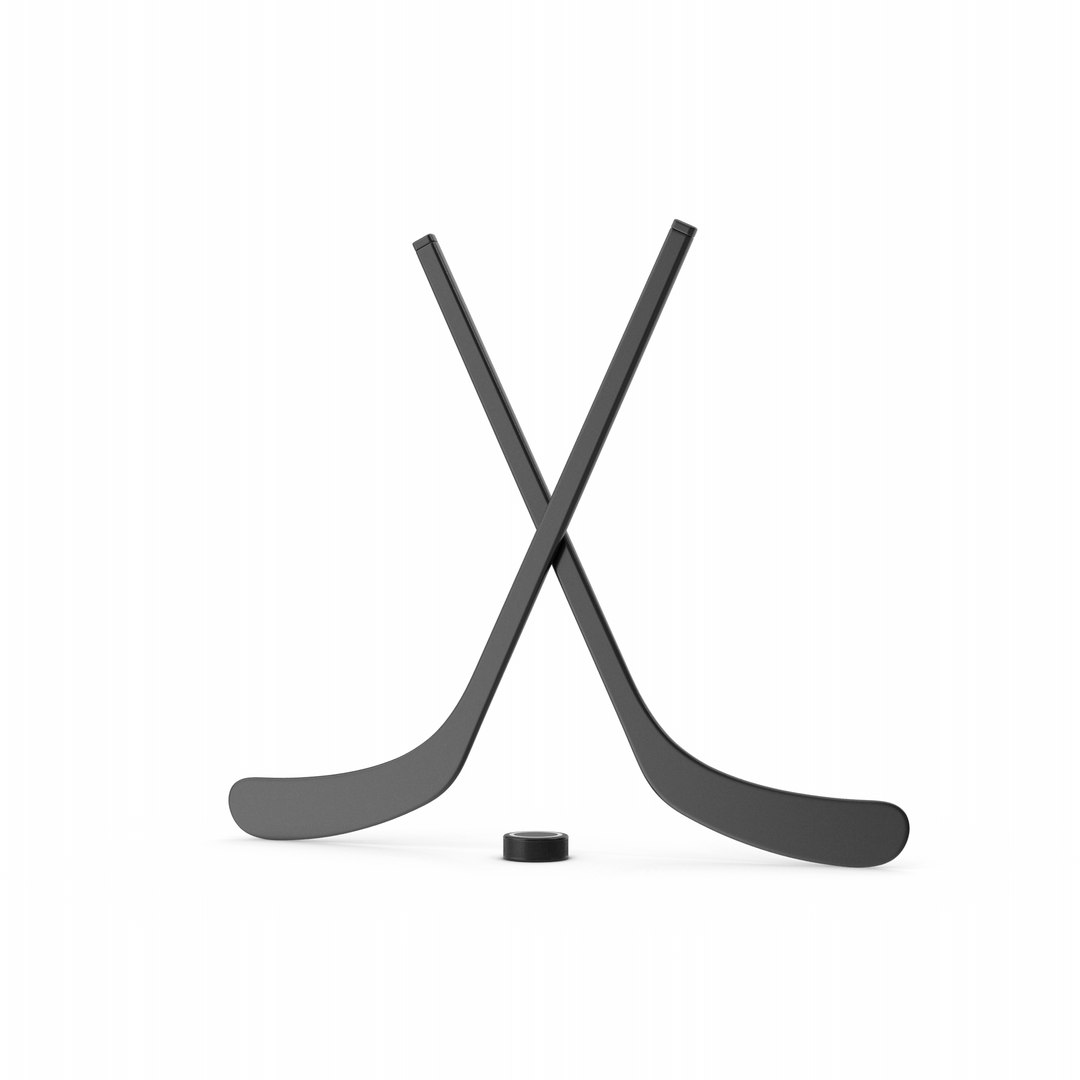 3D Hockey Stick And Puck Model - TurboSquid 2001803
