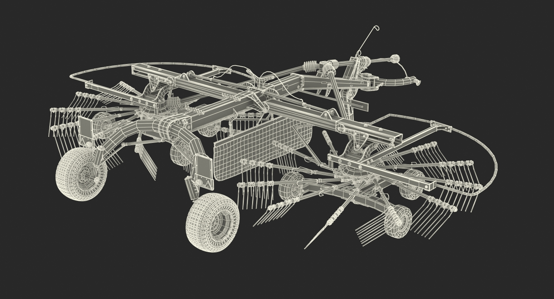 Twin Rotor Hay Rake Model - TurboSquid 1332858