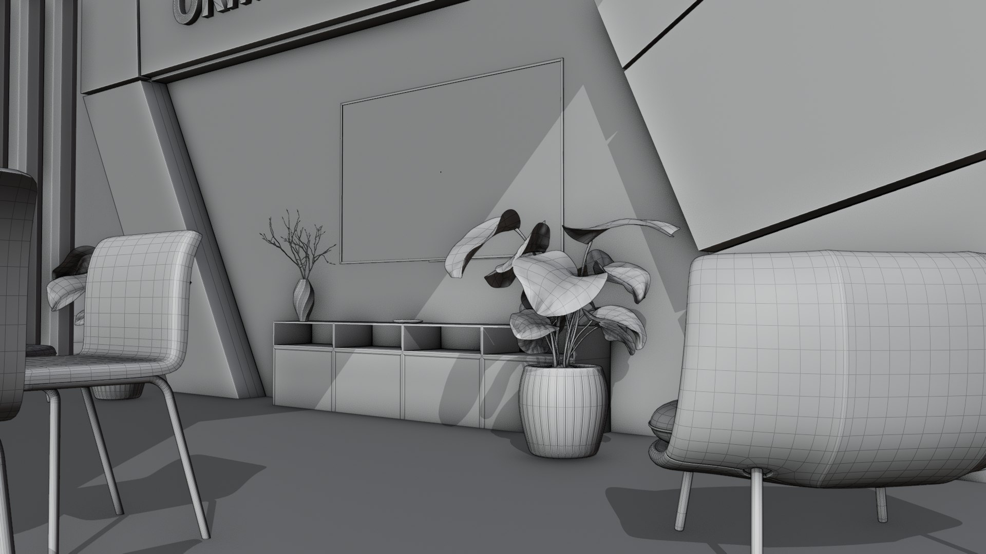 3D Minimal Modern Expo Booth Design Blender 3D Model Low-poly 3D Model ...