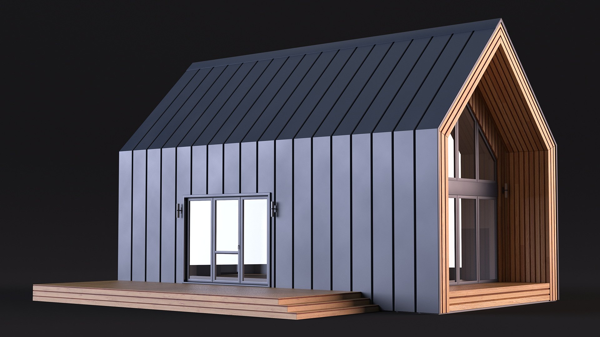 3D Modern Style Barn House - TurboSquid 2177907