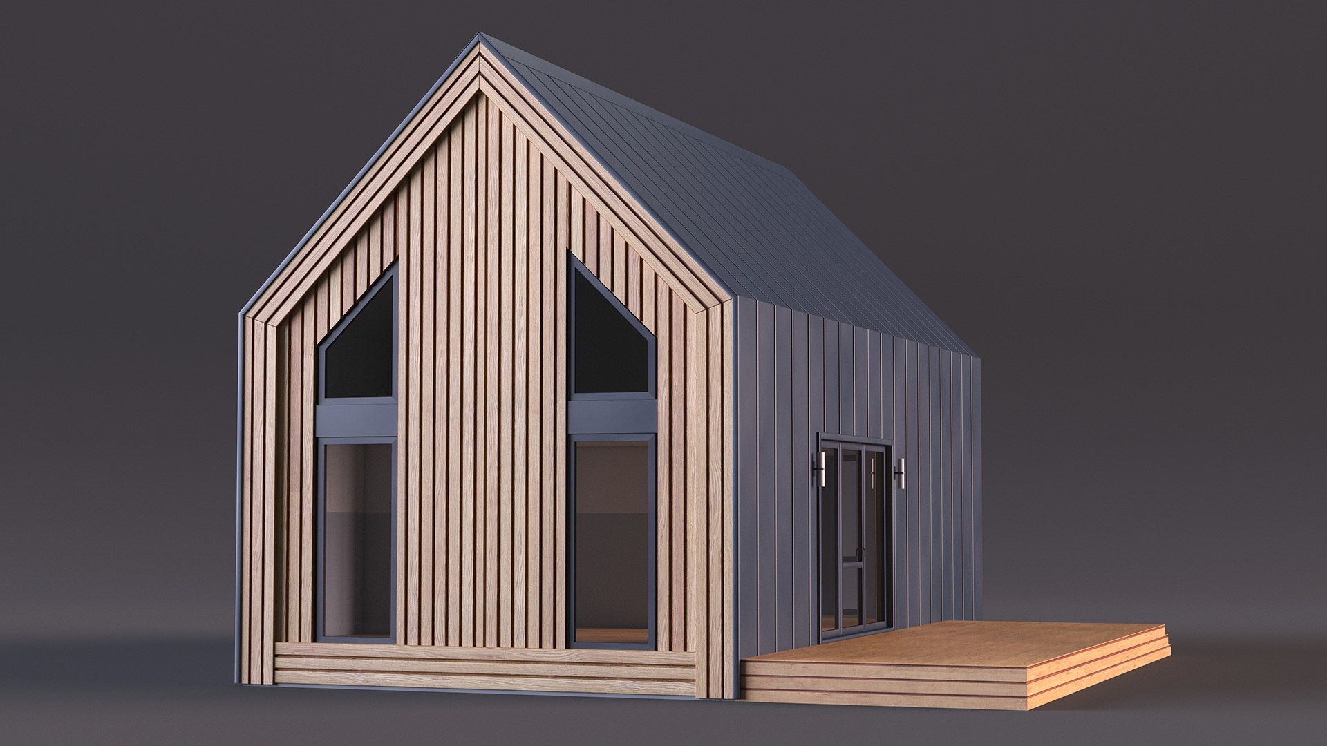 3D Modern Style Barn House - TurboSquid 2177907